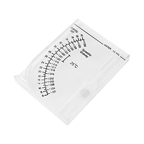 GLOGLOW Accurate Hydrometer Salinity Meter, Seawater Hydrometer Accurate Automatic Hydrometer Salt Water Salinity Meter for Aquarium Fish Tank Marine Sea Saltwater