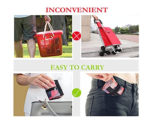 Zagxuade Reusable Grocery Shopping Bags Polyester Material, One-shoulder Portable Shopping Bags, Eco Friendly Foldable ShoppingTote with Zipper (3pcs)