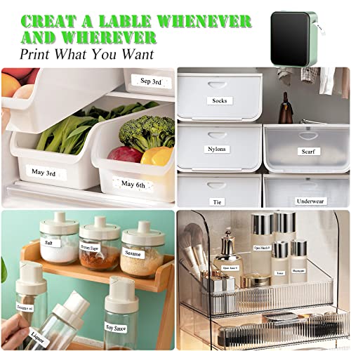 Vasttron Label Maker Machine Thermal Bluetooth Label Printer with Tape Inkless Rechargeable Mini Labeler Small Handheld Sticker Maker with Multiple Templates for Office Home Storage Organizing