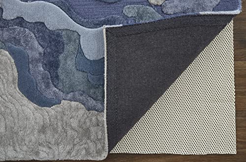 Feizy Serrano Modern Viscose Rug, Blue/Gray, 8' x 10' Area Rug