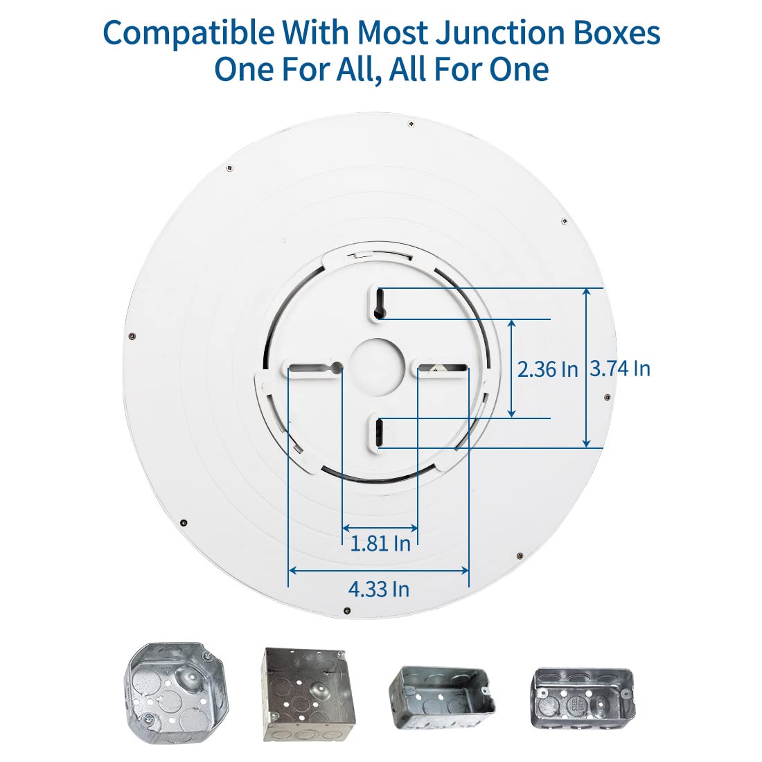 DAKASON LED Flush Mount Ceiling Light 12 Inch, 24W Dimmable Round Ceiling Lamp 2700-5000K 5 Color Tem. Selectable, Overhead Ceiling Light for Bedroom, Living Room, Kitchen, Hallway
