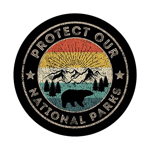 Protect Our National Parks Retro Hiking PopSockets Swappable PopGrip