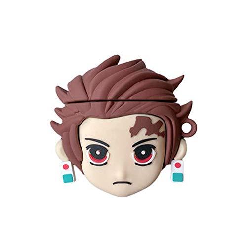 Pnakqil Japan Anime 3D Demon Slayer Hashibira Inosuke Kamado Tanjirou Bluetooth Wireless Earphone Case for Apple AirPods pro airpods Accessories (for AirPods Pro,Kamado)