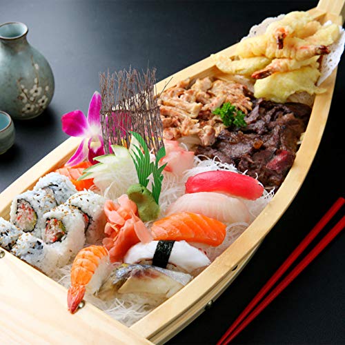 Yardwe 6pcs Sushi Bamboo Fence Japanese Bamboo Decoration Sushi Sashimi Plate Decorative Bamboo Fence Ornaments for Restaurant Landscape Decoration