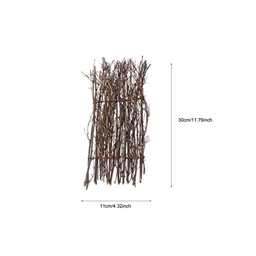 Yardwe 6pcs Sushi Bamboo Fence Japanese Bamboo Decoration Sushi Sashimi Plate Decorative Bamboo Fence Ornaments for Restaurant Landscape Decoration
