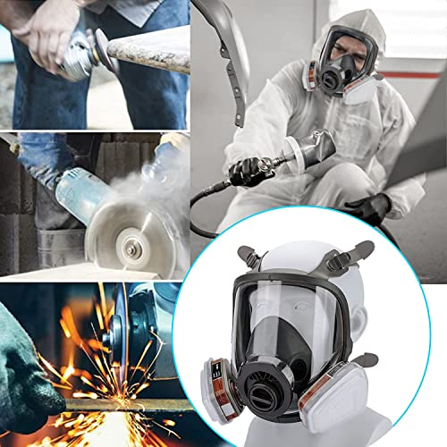 FNWD Reusable Full Face Mask with Activated Carbon Air Filter, Protect Against Gas,Paint,Dust,Chemicals and Other Work Protection(for 6800)