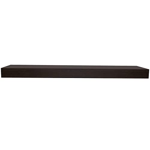 Ballucci Floating Shelf, 24" L Wood Wall Mounted Ledge with Invisible Brackets for Living Room, Bedroom, Bathroom, Kitchen, Nursery, 6" Deep - Espresso