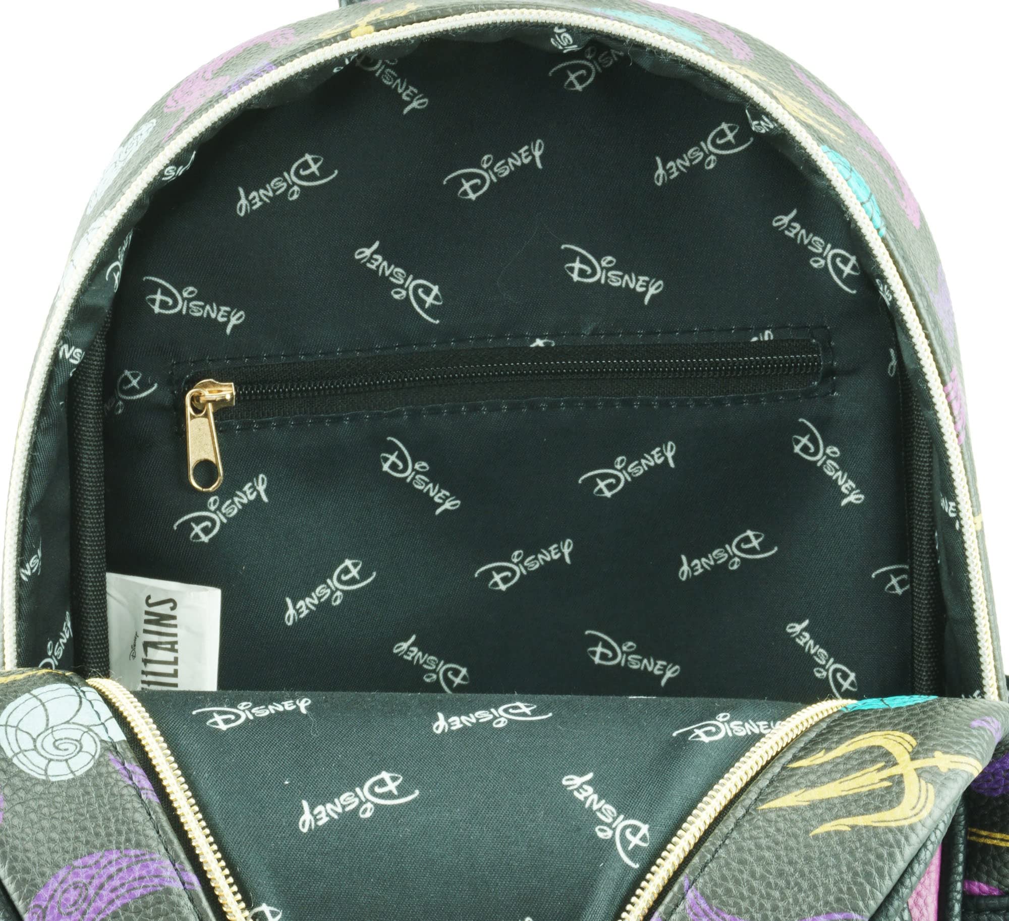 Wondapop Disney Ursula 11" Vegan Leather Fashion Mini Backpack