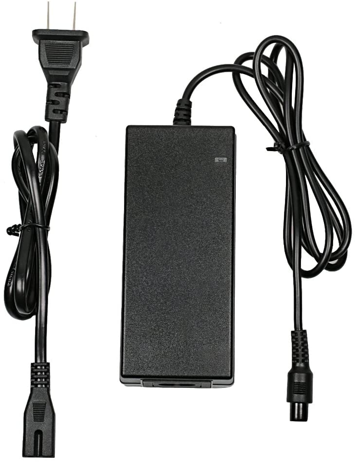 42V 2A Battery Charger for 36V Scooter Lithium Battery, Power Supply Adaptor with 8mm 3 Prong Connector