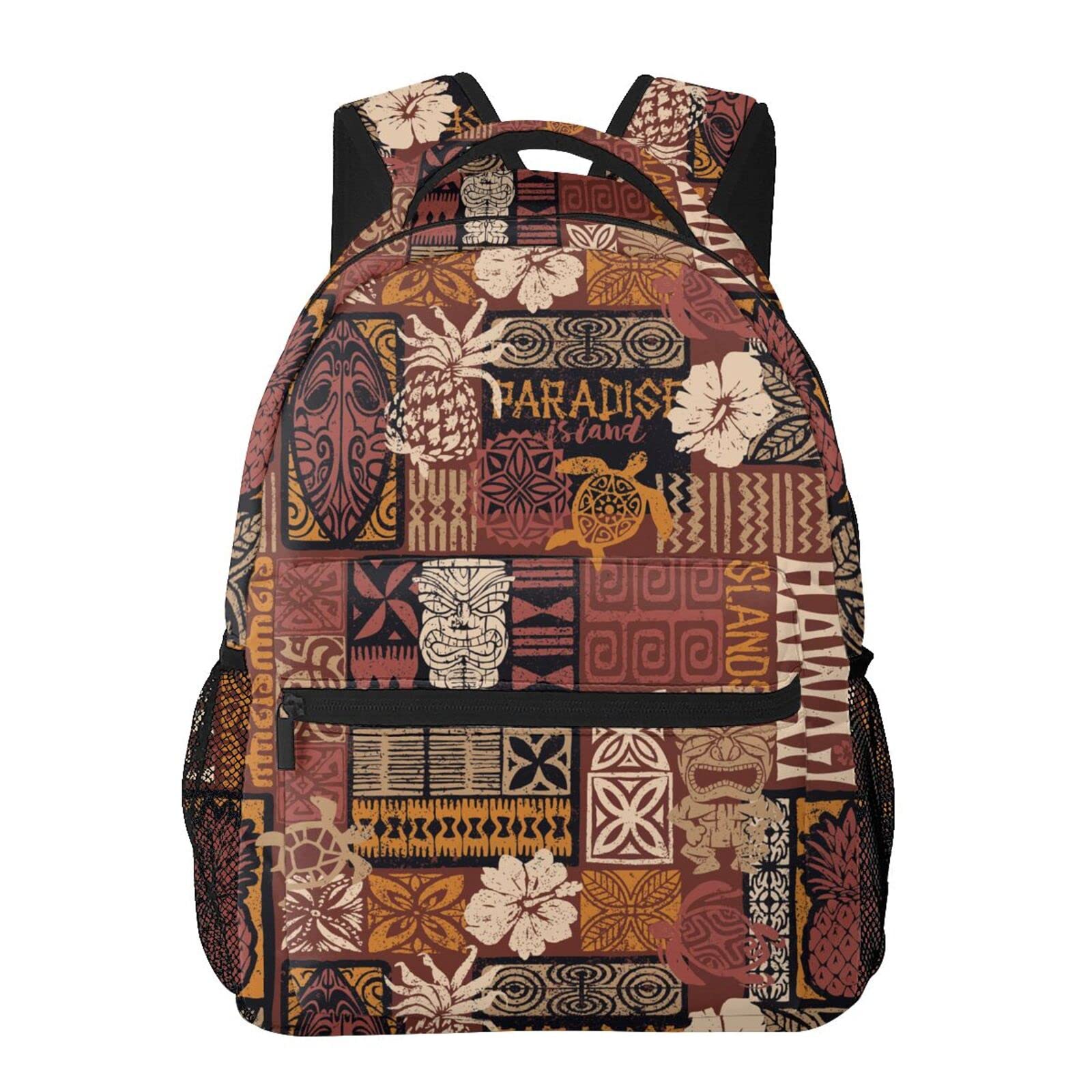 ASYG Hawaii Style Backpack Hawaiian Tribal Element Laptop Backpack Hawaii Tablet Bag Beach Bag Laptop Bag