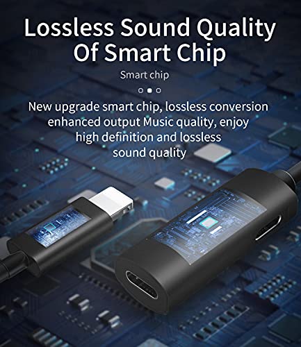 Headphone Adapter for Lightning Double to Audio Jack and Charger Earphone Charging Splitter for iPhone 11 12 Mini pro max xs xr x se 7 8 Plus for ipad air Connector Converter for Apple MFI Certified