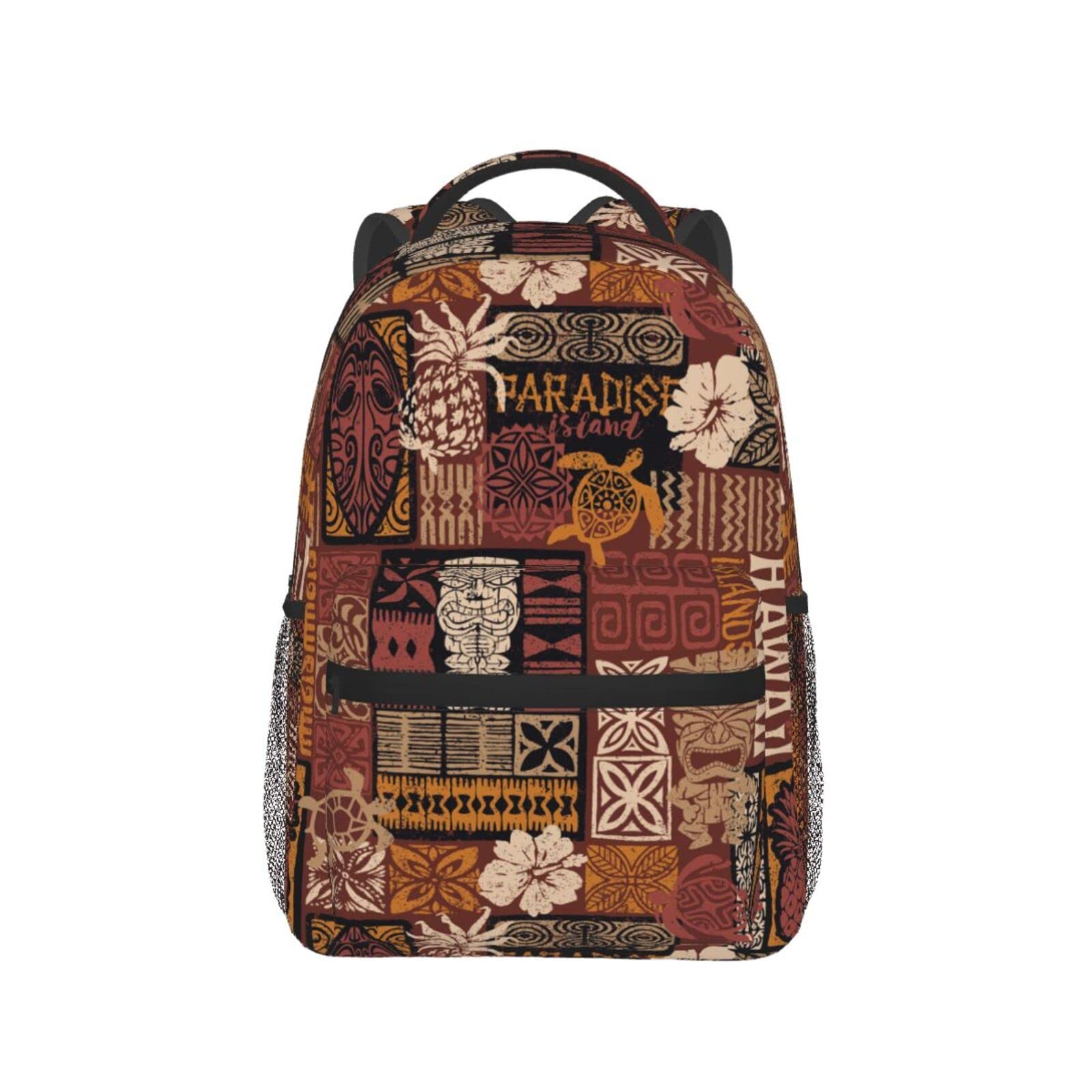 ASYG Hawaii Style Backpack Hawaiian Tribal Element Laptop Backpack Hawaii Tablet Bag Beach Bag Laptop Bag