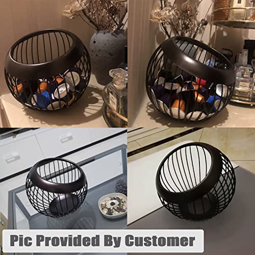 Coffee Pod Holder, Large Capacity K Cup Holder and Espresso Pod Holder, Coffee Pod Organizer for Keurig Kcup Storage and Espresso Capsule Holder, Coffee Pod Storage (Brown)