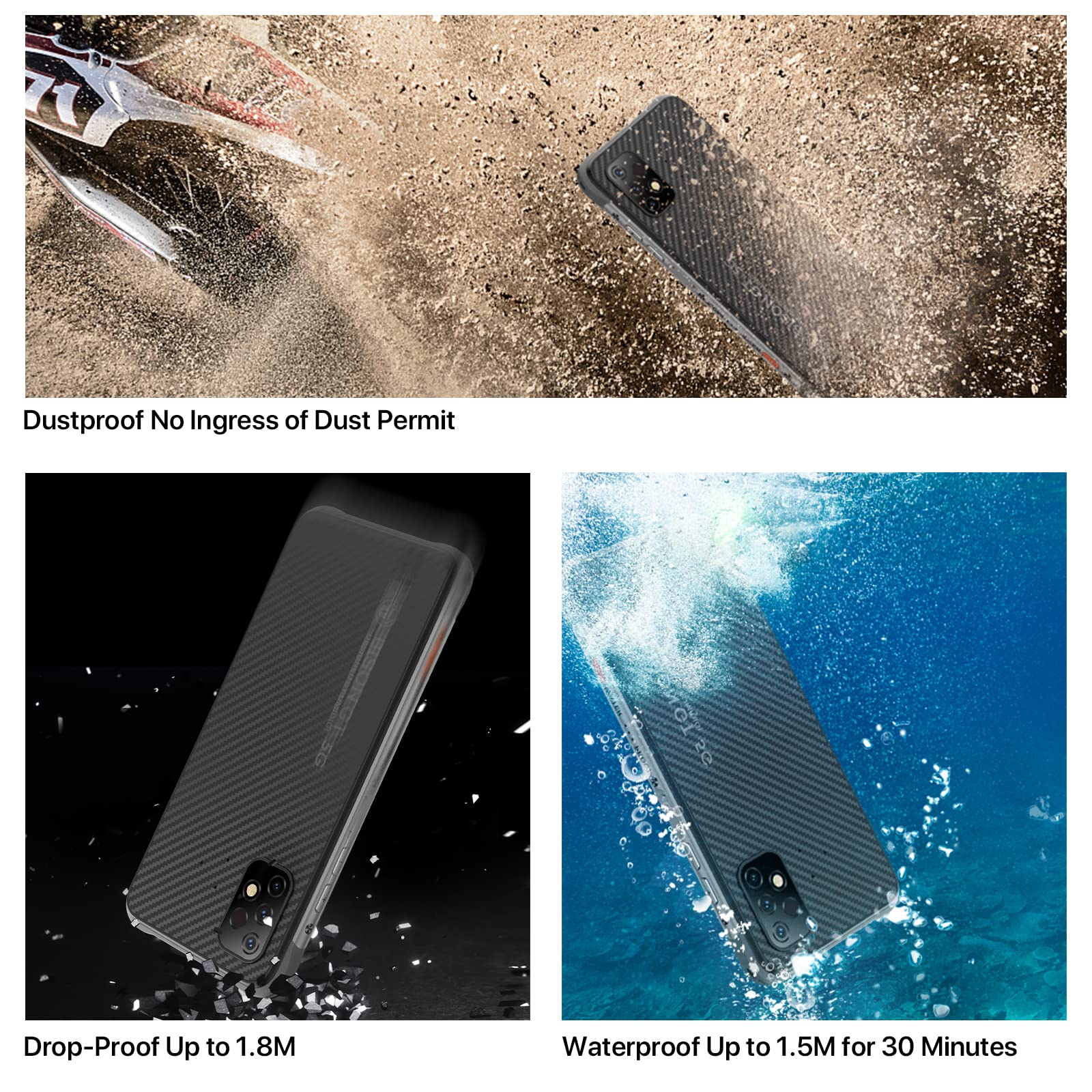 UMIDIGI Bison GT2 5G Rugged Smartphones Unlocked, 8G+128GB Android 12 Waterproof IP68/IP69K MediaTek Dimensity 900 6nm 64MP Primary Camera 6.5" FHD 6150mAh Fast Charge NFC Cell Phone