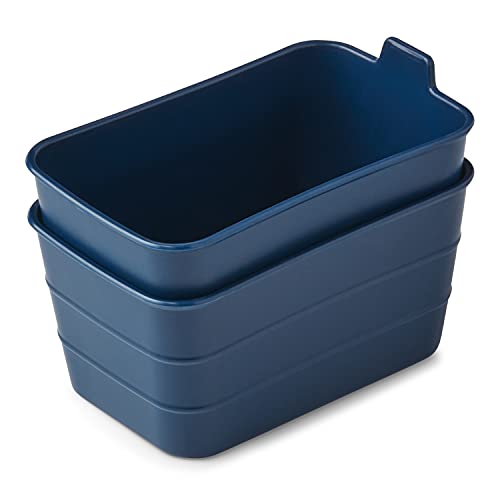 Starplast Industries Mainstays Set of 5 Flexible Drawer Storage Organizers, Grey, Blue, Teal