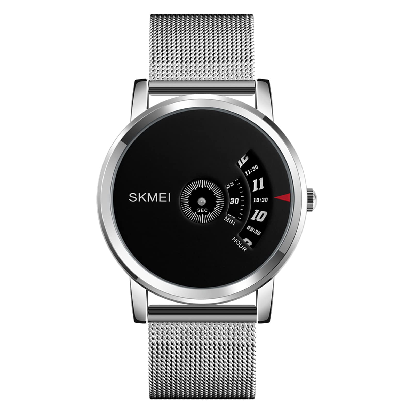 SKMEI Wrist Watch for Men, Cool Luxury Analog Watches for Men Unique Wristwatch Dress Business Mens Watches with Stainless Steel Band