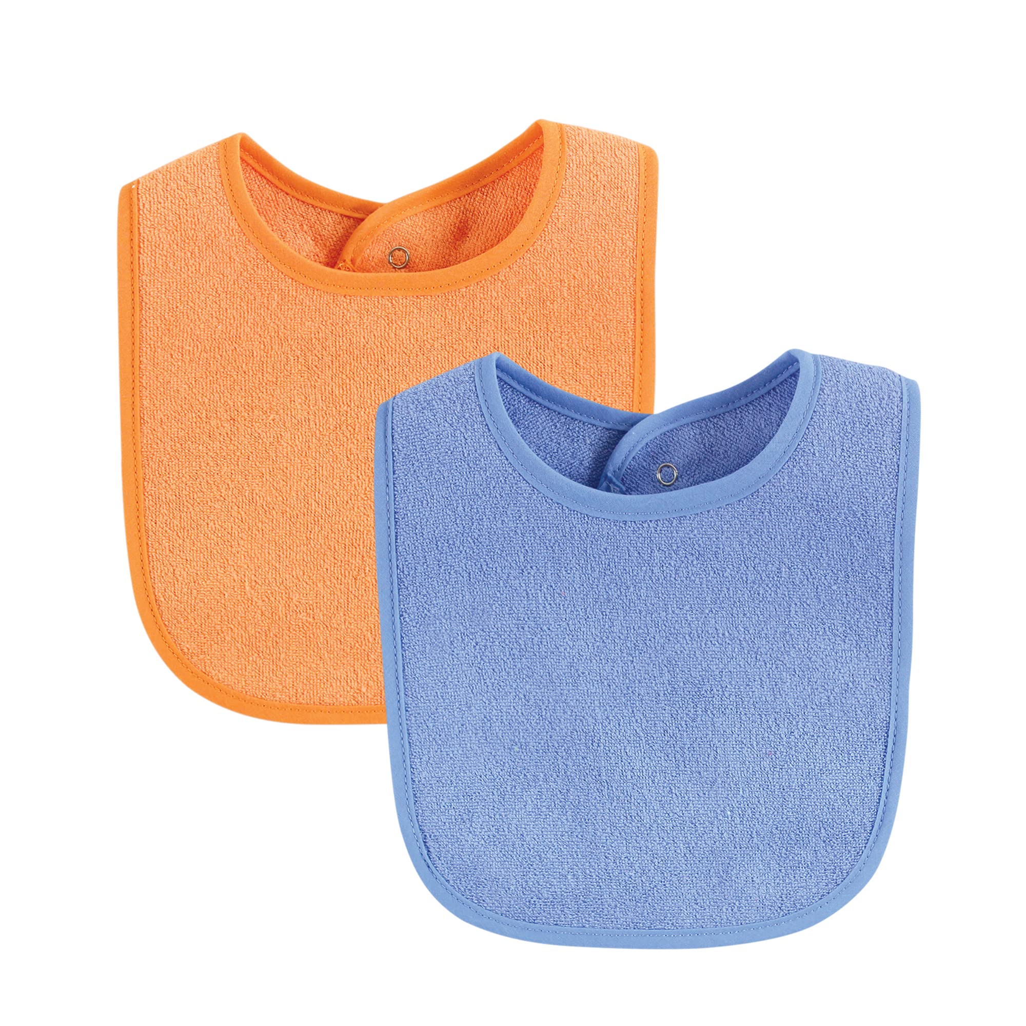 Hudson Baby Unisex Baby Drooler Bib with Waterproof Lining, Blue Red, One Size