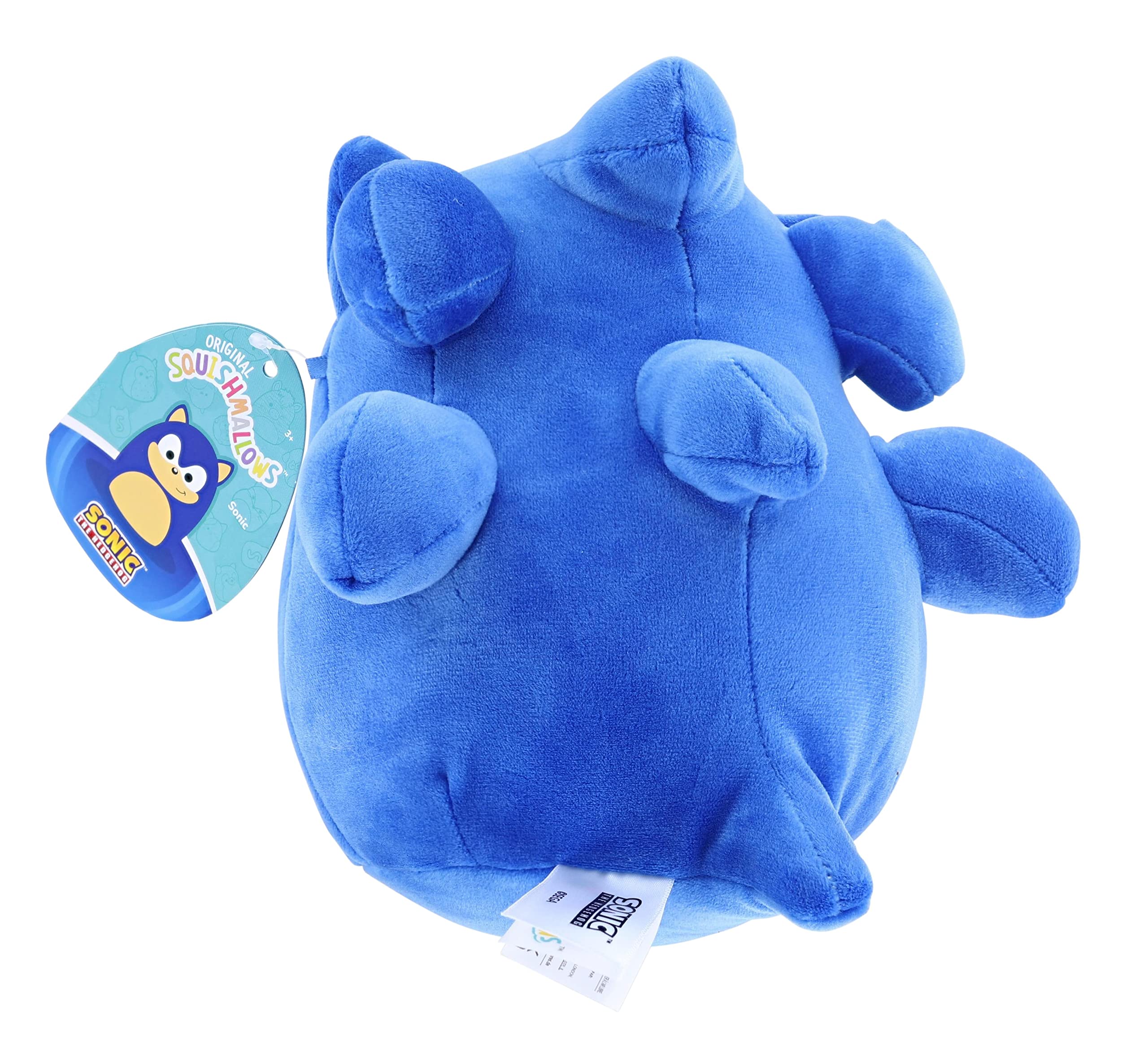 Squishmallows Kellytoy SEGA Sonic, Knuckles, Tails, Shadow Plush Toy (7" Sonic The Hedgehog)