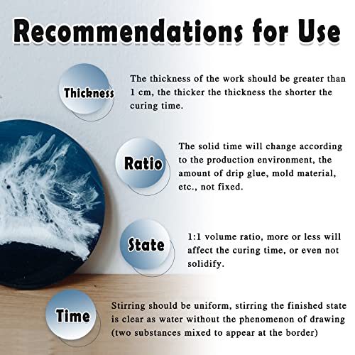 NIUB Epoxy Resin Kit - 19oz Resin and Hardener - Crystal Clear, Non-Toxic, No Bubble, Self-Leveling, Easy for Beginners - Deep Pour