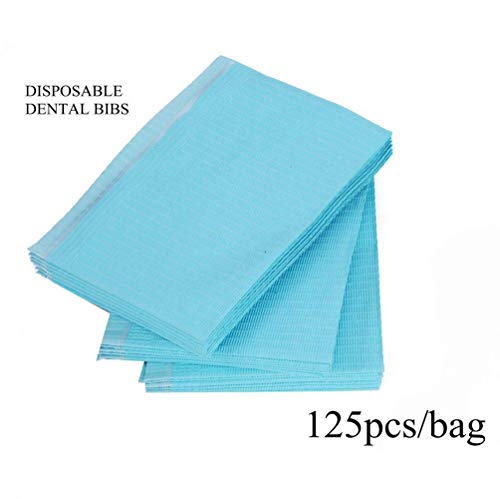 Disposable Dental Bibs Sheets Cloths, 125pcs 13 X 18 inches Tattoo Table Covers Clean Pad,Underpad Hygiene Personal Tattoo Bib Waterproof Tattoo Table loth Tattoo Supply Sheet (blue)