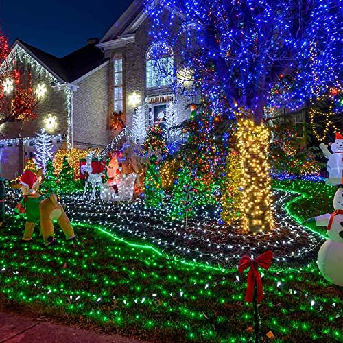 Dazzle Bright Green Christmas Lights with Green Wire, 33FT 150 Count Incandescent Christmas Tree String Lights with UL Certified Christmas Decorations for Indoor Outdoor Xmas Yard Party Decor