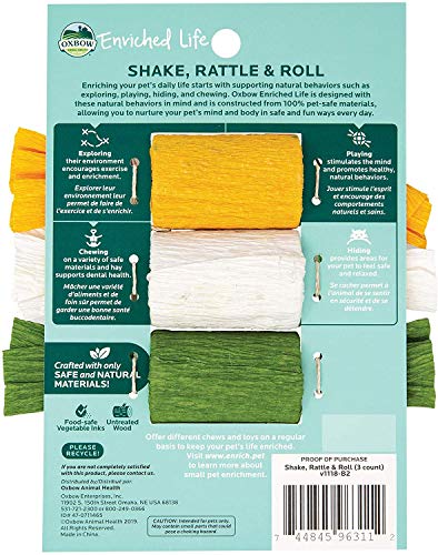Oxbow 9 Pack of Enriched Life Shake, Rattle & Roll Small Pet Toys