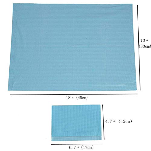 Disposable Dental Bibs Sheets Cloths, 125pcs 13 X 18 inches Tattoo Table Covers Clean Pad,Underpad Hygiene Personal Tattoo Bib Waterproof Tattoo Table loth Tattoo Supply Sheet (blue)