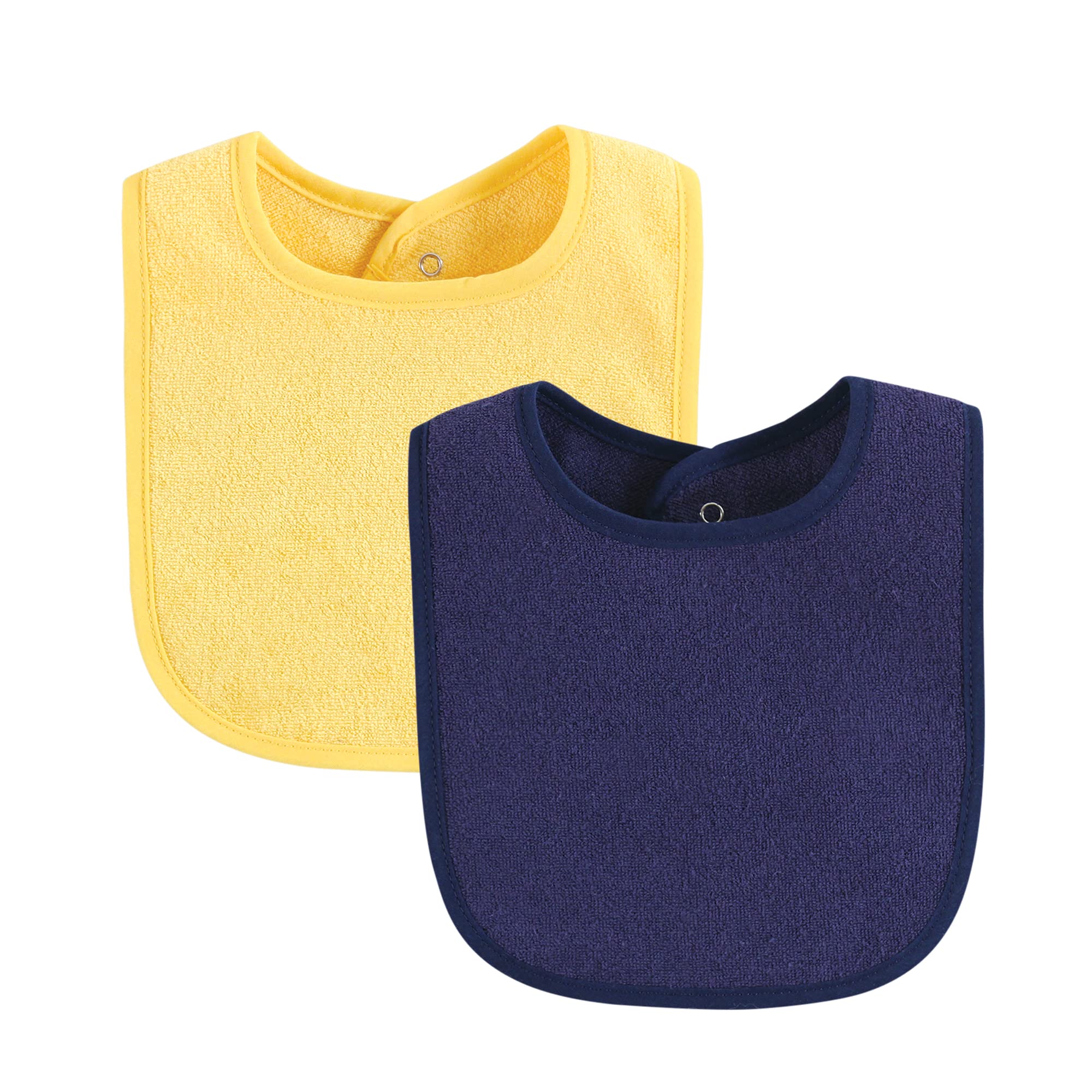Hudson Baby Unisex Baby Drooler Bib with Waterproof Lining, Blue Red, One Size