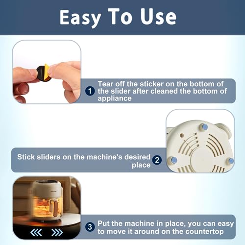 Appliance Slider - 20PCS DIY Adhesive Teflon Self-Stick Slider Easy Moving & Saving Space Pad for Countertop Small Kitchen Appliance Blenders, Coffee Makers, Air Fryers, Pressure Cookers, Stand Mixer