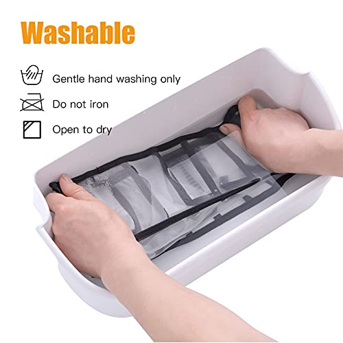 Underwear Drawer Organizer, Drawer Organizers 3 Packs Organizer, 6/7/11Cell Foldable Closet Organizers Storage Boxes for Underwear, Socks, Clothes, Stockings, Scarves, Ties and Bras (Black)