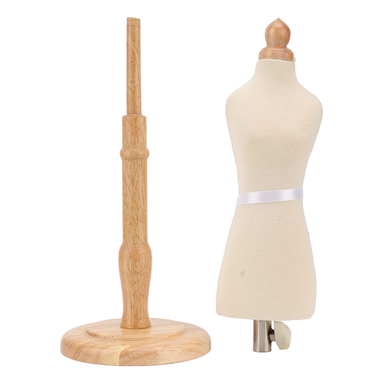 Female Mannequin with Stand, 18-23in Height Adjustable Dress Form Manikin Body with Wooden Base, Pinnable Mannequin Body Dress Jewelry Display for Sewing Dressmakers