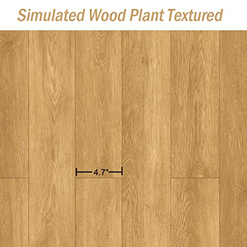 Oxdigi Peel and Stick Vinyl Flooring Roll 24''x393''/ 64 Sq.Ft, Self Adhesive Floor Tiles Wood Plank Look Flooring, Waterproof Wear-resistant for BedroomKitchen RV, Rustic Nature (DE145-33)