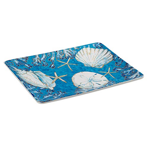 Certified International Playa Shells Rectangular Platter, Gold Large
