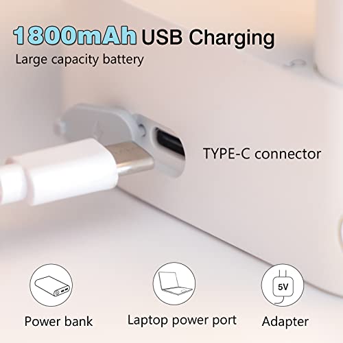 Desktop Water Dispenser for 5 Gallon Bottle & Universal Bottles, Electric Water Pump Portable USB Charging Automatic Drinking Water Jug Bottle Dispenser for Home Office (White)
