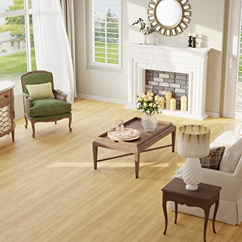 Oxdigi Peel and Stick Vinyl Flooring Roll 24''x393''/ 64 Sq.Ft, Self Adhesive Floor Tiles Wood Plank Look Flooring, Waterproof Wear-resistant for BedroomKitchen RV, Rustic Nature (DE145-33)