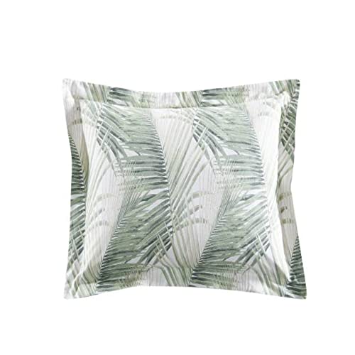 Tommy Bahama - Queen Comforter Set, Reversible Cotton Bedding with Matching Shams & Bonus Throw Pillows, All Season Home Decor (Kauai Green, Queen)