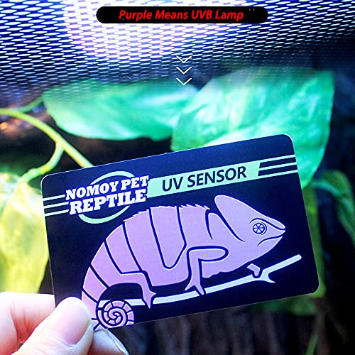4 Pcs Quick Test UVB Sensor, Reptile UV Tester Heating Lamp Photochromic UVB Card Indicator, Reused 500 Times