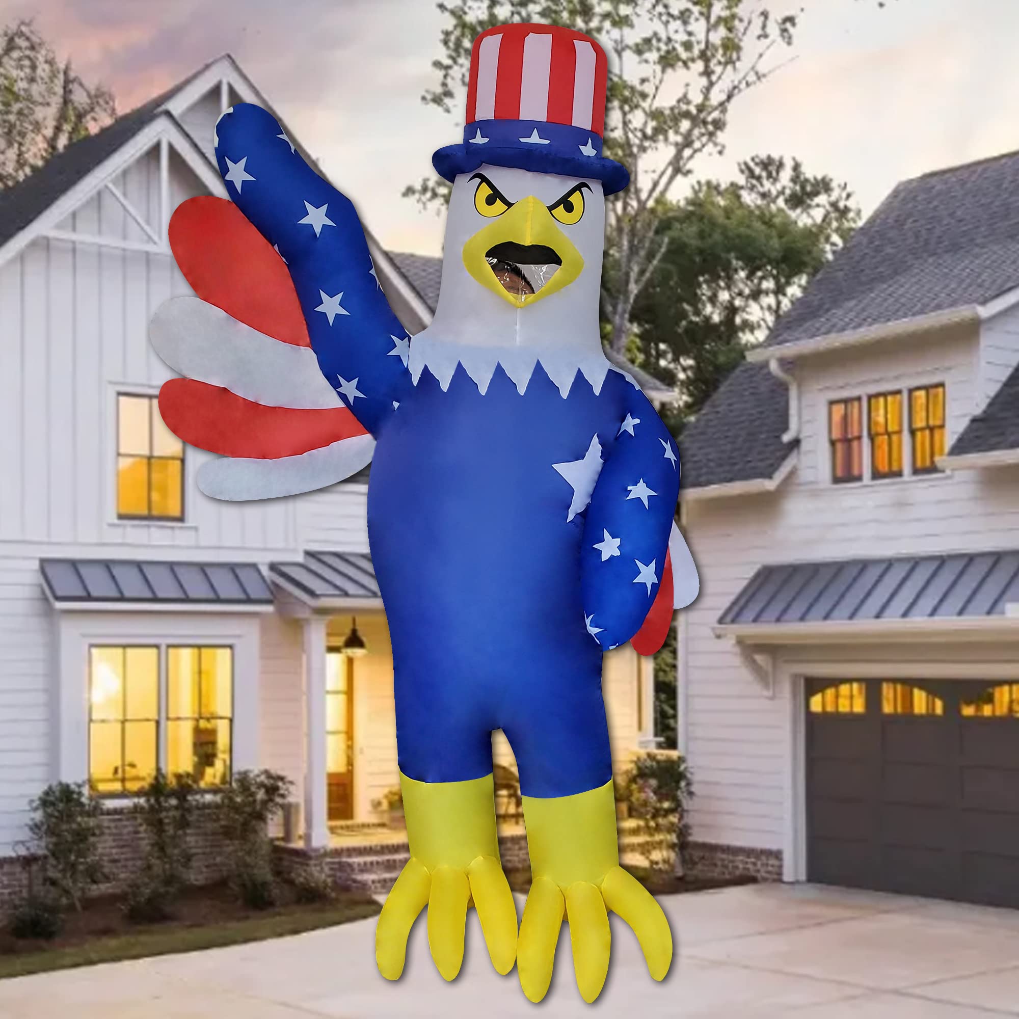 NiSotieb Inflatable Bald Eagle Costume Independence Day Blow-up Costume for Adult/Halloween/Patriotic Parade