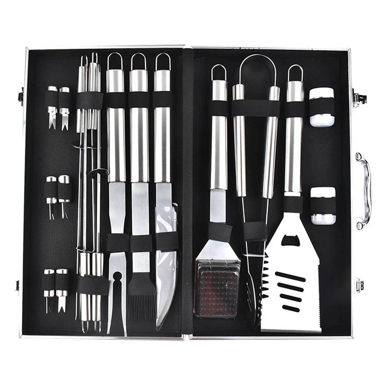 SEFAX 18 Piece Cookware Kit, Portable Camping Kitchen Utensil Set - BBQ Tools Set, Grill Accessories, Perfect for Travel, Picnics, RVs, Camping, BBQs, Parties