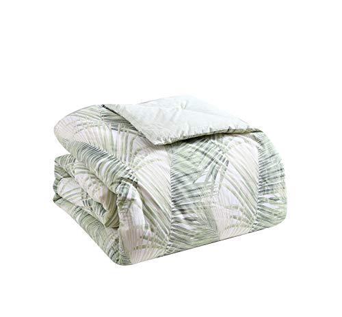 Tommy Bahama - Queen Comforter Set, Reversible Cotton Bedding with Matching Shams & Bonus Throw Pillows, All Season Home Decor (Kauai Green, Queen)