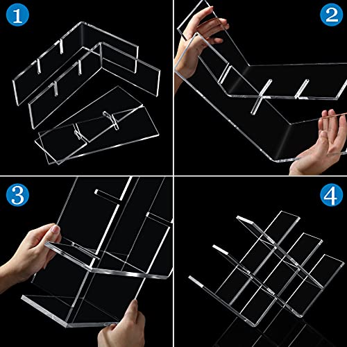 Jetec 8-Bottle Clear Acrylic Wine Rack Butterfly Elegant Acrylic Wine Rack for Home Kitchen Restaurant, Storing 8 Bottles Wines