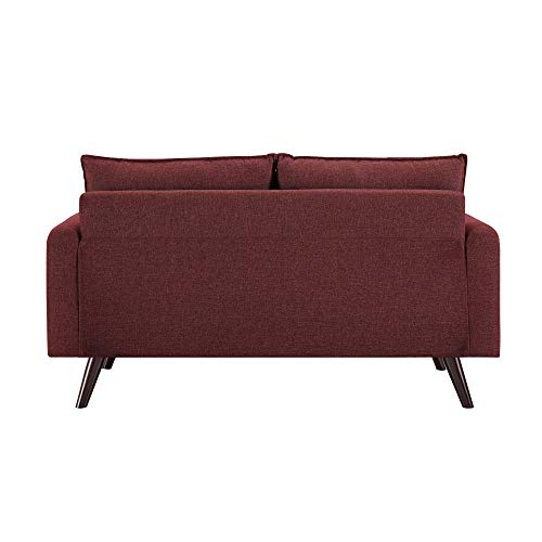 LifeStyle Solutions Calgary Loveseat, 58.7" W x 32.3" D x 32.3" H, Burgundy