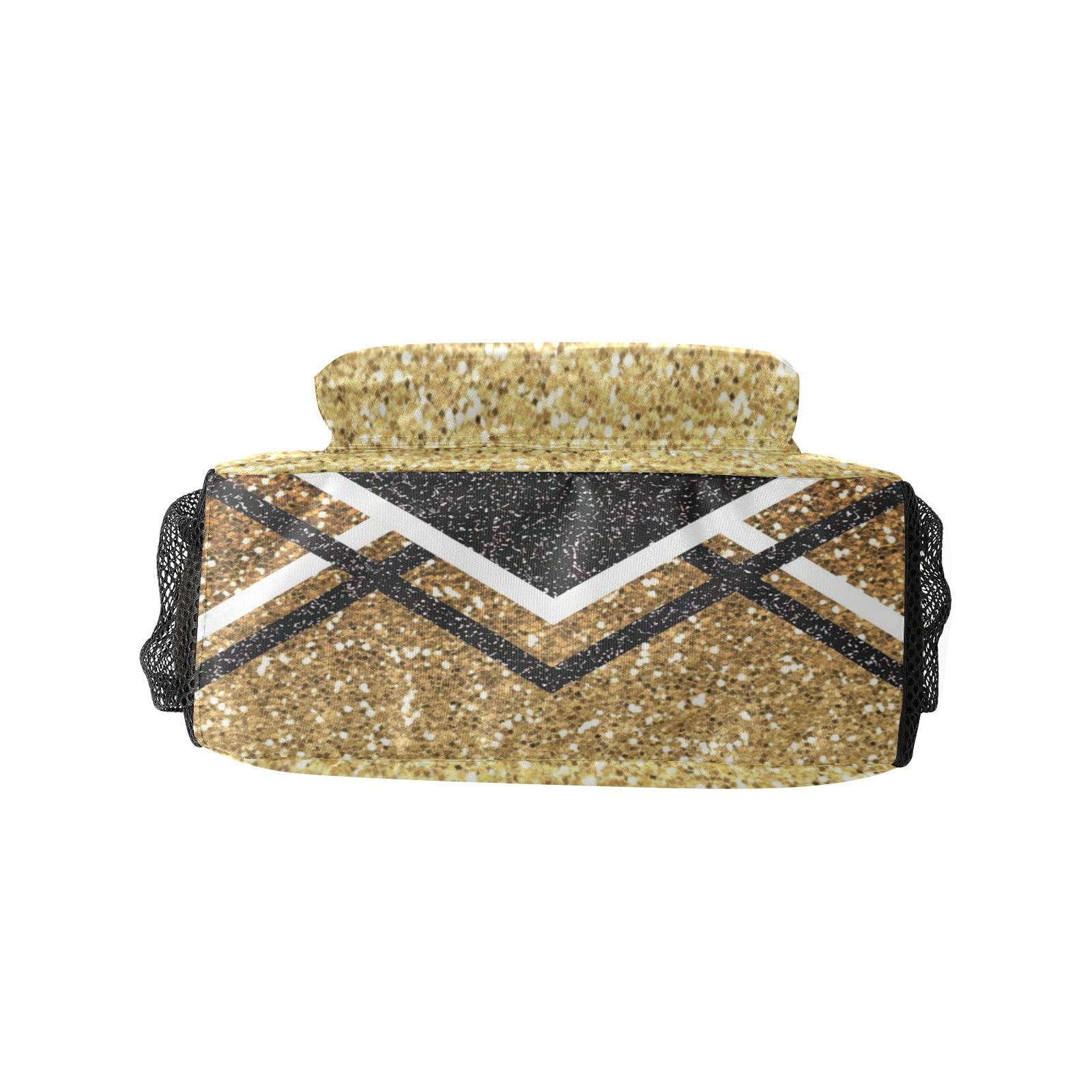 XOZOTY Gold Black Cheer Cheerleader Backpack Personalized Name Bag Bookbags Daypack for Kids Adult