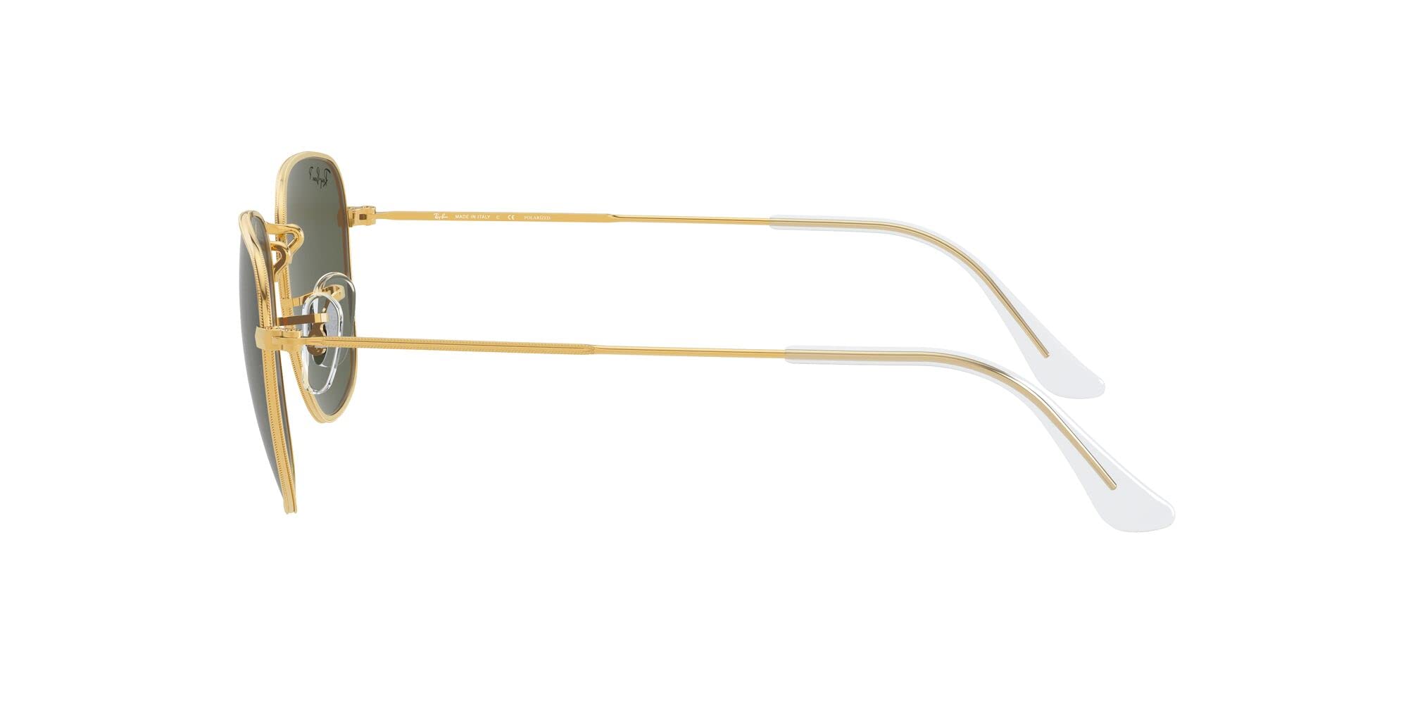 Ray-Ban RB3857 Frank Square Sunglasses, Legend Gold/G-15 Green Polarized, 54 mm