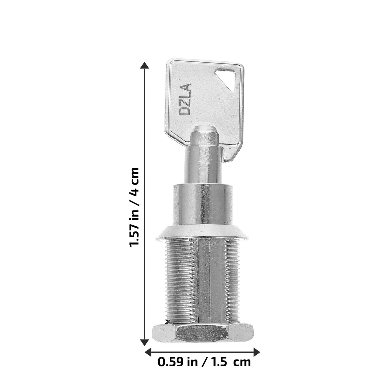 TEHAUX Vending Machine Lock Key, Tubular Cam Lock Soda Machine Lock Key Set Universal Snack Machine Lock Zinc Alloy Cam Lock with Key for Vending Machine Metal Tool Box (Random Style)