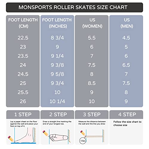 Roller Skates for Women with PU Leather High-top Double Row Rollerskates, Unisex-Adult Indoor Outdoor White & Pink Derby Skate Size 8 with Wear-Resistant Rubber Fast Braking for Beginner