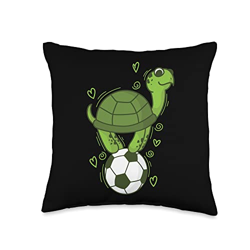Turtle reptile carapace old Sauropsida Testudines Turtle on Soccer Reptile Water Throw Pillow, 16x16, Multicolor