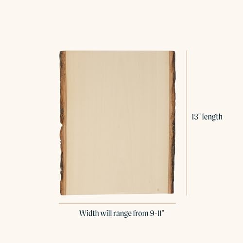Walnut Hollow Basswood Plank Medium with Live Edge Wood (Pack of 3) - for Wood Burning, Home Décor, and Rustic Weddings