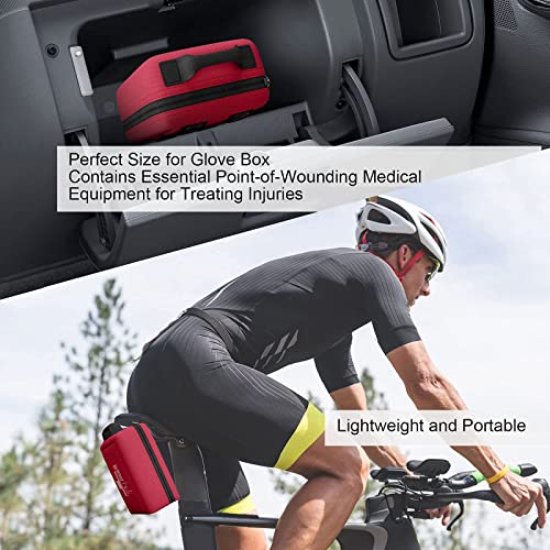 [New Upgrade] Professional First Aid Kits, First Aid Trauma Kit with Labelled Compartments Molle System for Car, Hiking, Backpacking, Camping, Traveling, and Cycling