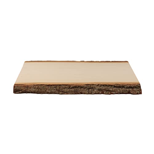 Walnut Hollow Basswood Plank Medium with Live Edge Wood (Pack of 3) - for Wood Burning, Home Décor, and Rustic Weddings